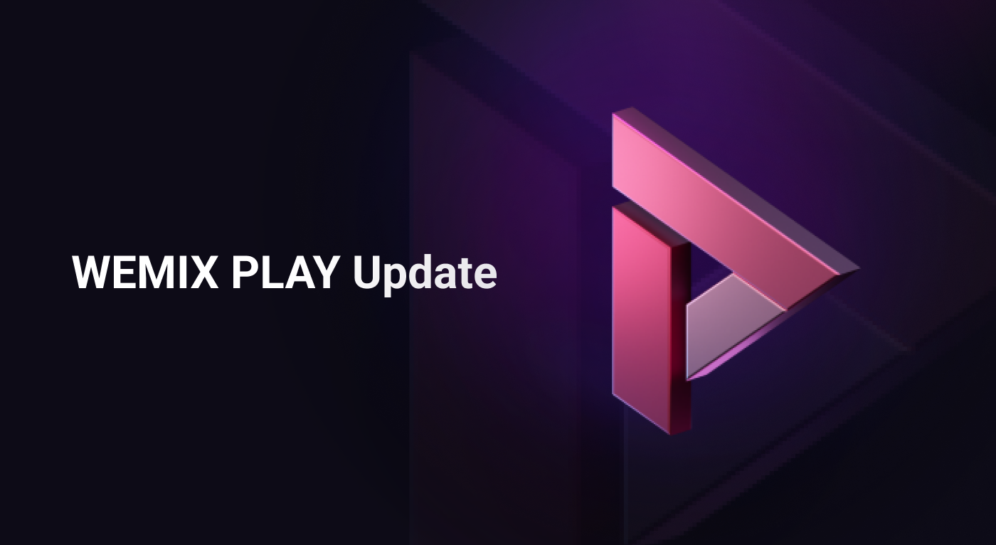 WEMIX PLAY & PLAY Wallet Update | Articles | News | WEMIX